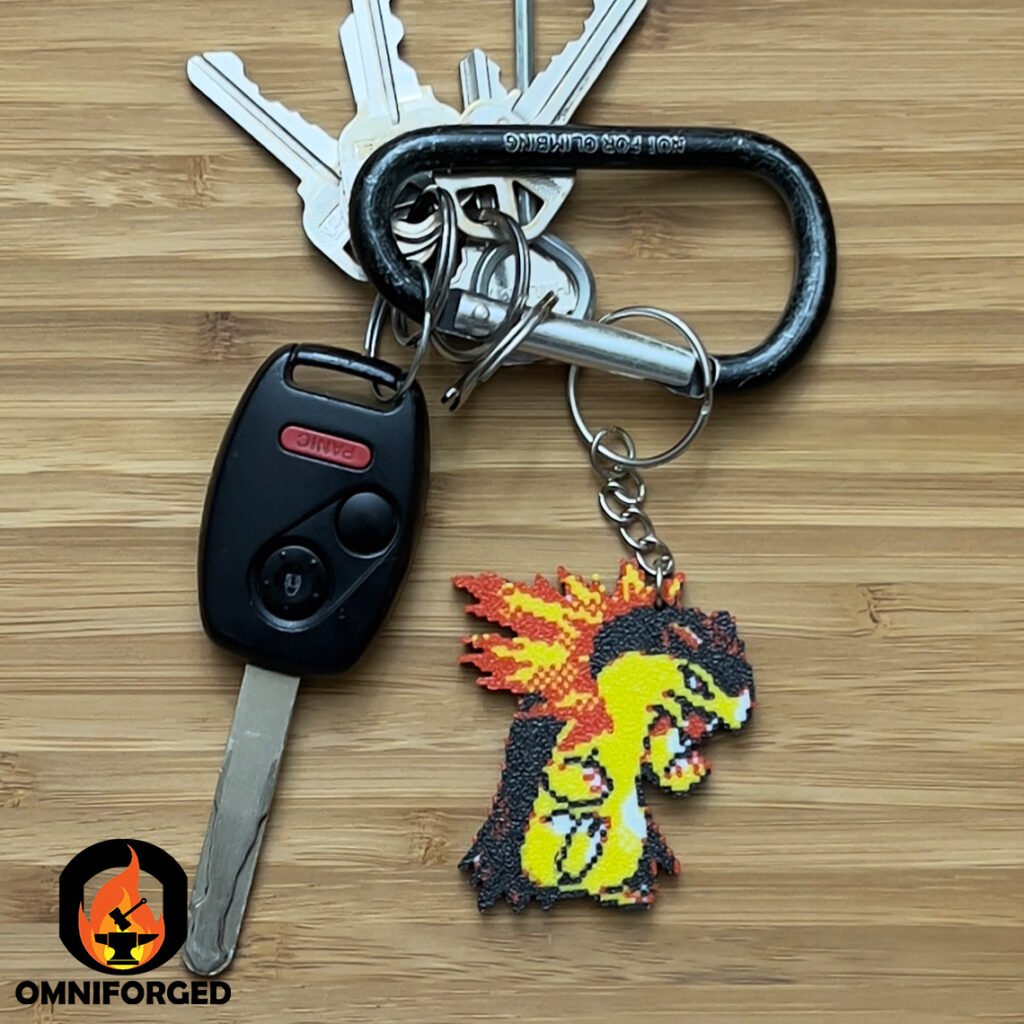 3D Printed Typhlosion Keychain – Omniforged